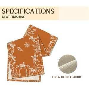 Accents | Fall Table Runner 72 Inch Orange Pumpkin Fall Table Decor For ...